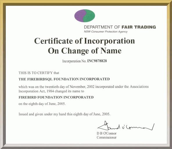 Certificate Of Incorporation Meddic